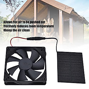 Arsor Solar Panel Fan Kit, 5V 3W Solar Panel Exhaust Fan 3000RPM Solar Powered Fan Kit Waterproof Mini Ventilator for Chicken Coops Pet House Greenhouse Camping Cooling Ventilation Window Exhaust