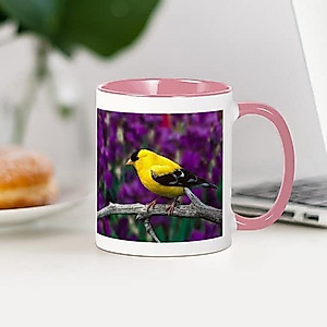 CafePress American Goldfinch Bird Black And Yellow Mugs Ceramic Coffee Mug, Tea Cup 11 oz