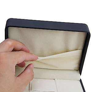 Abaodam 2pcs Tie bar case Tie clip storage case man trolley case jewelry box