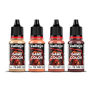 Vallejo - Pale Skin Color Set | Contains 4 bottles x 18 ml (0.60 fl.oz.)