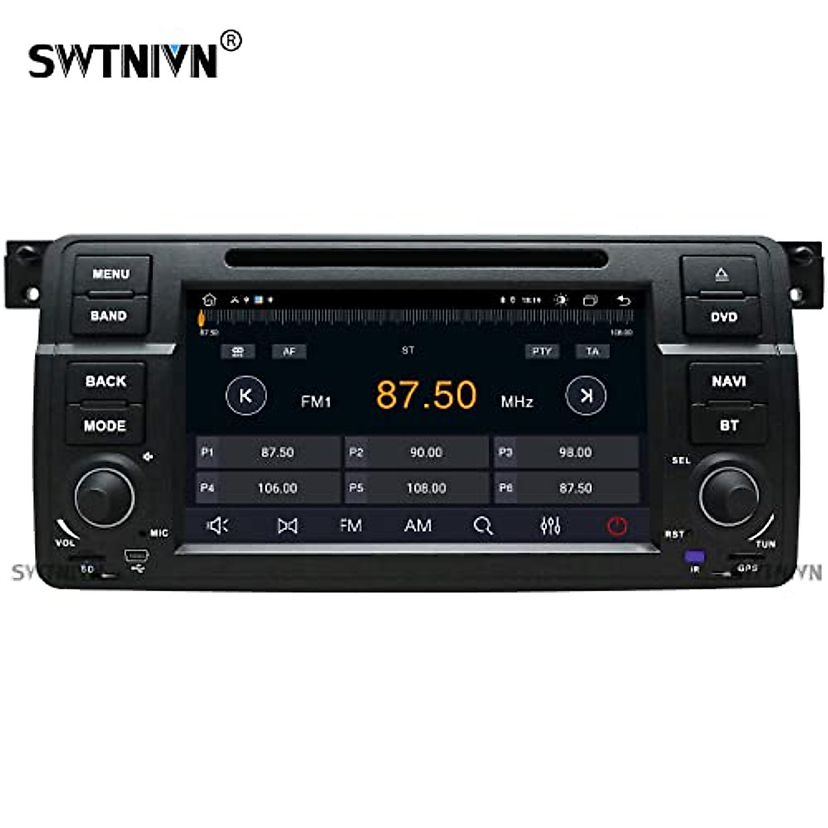 SWTNVIN Car Stereo Radio Compatible with BMW 3 Series 1999 2000 2001 2002 2003 2004(E46) Rover75 MG ZT Android 11 Octa-Core 2G RAM 32G ROM 7 Inch HD Support BT5.0 Wifi GPS TPMS Steering Wheel DVD Play