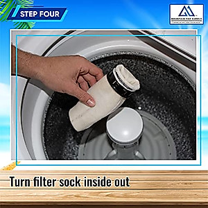 2.75 inch Filter Sock - 4 Pack Waterbox Compatible Filter Socks with Black Rim; Eshopps Compatible; 225 Micron Filter Sock; Saltwater Aquarium Filter Sock; Compatible with Freshwater and Saltwater