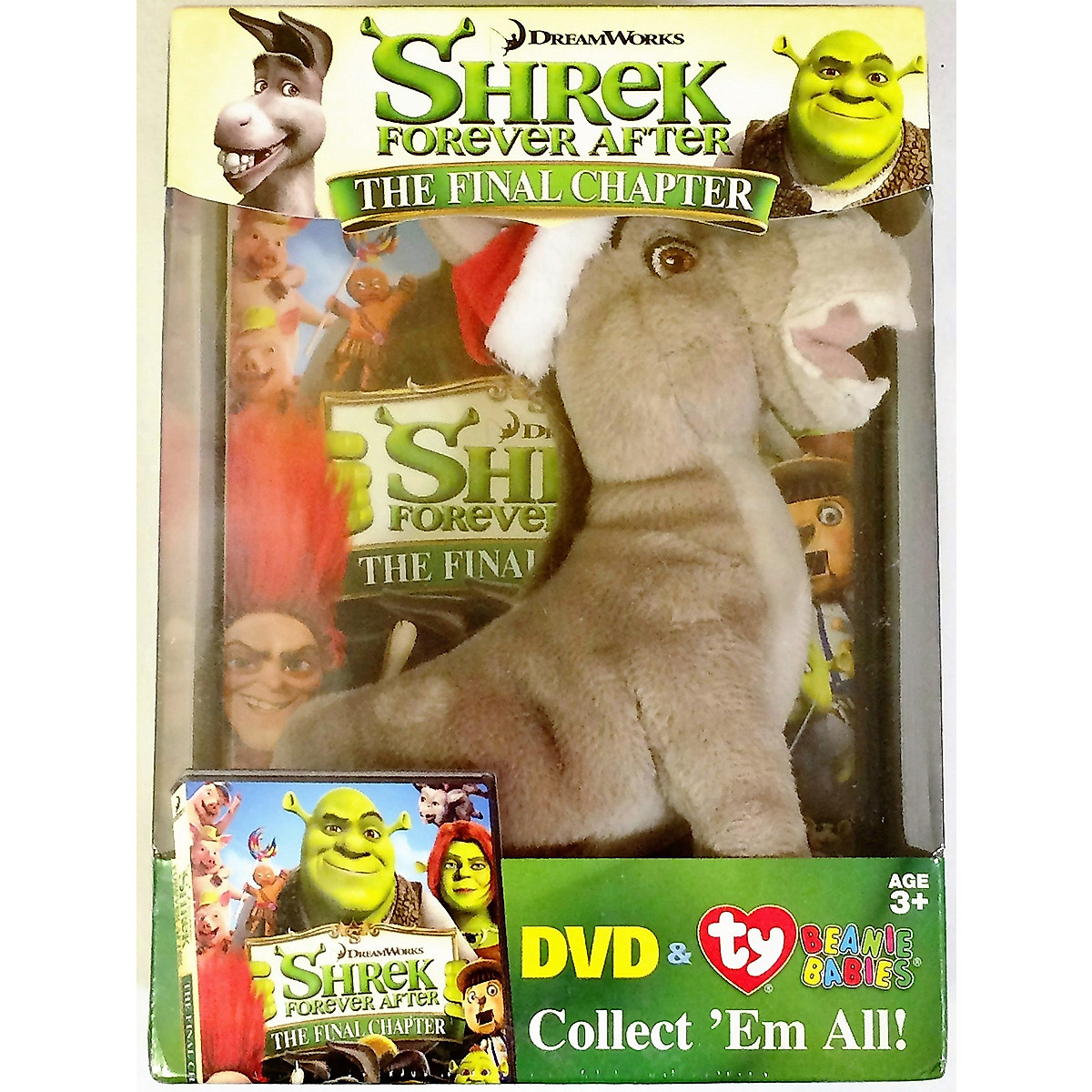 Shrek Forever After DVD + TY Beanie Baby (Donkey)