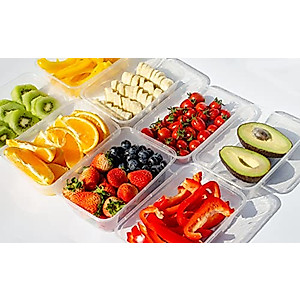 ganfaner [50pk 16 oz/500ml clear disposable food container, plastic food Storage Box with lid, organizer meal prepare for Keto Diet Salad Lunch Snack