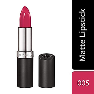 Rimmel Lasting Finish Lipstick by Kate - Up to 8 Hours of Intense Lip Color with Color Protect Technology and Exclusive Black Diamond Complex - 005, .14oz