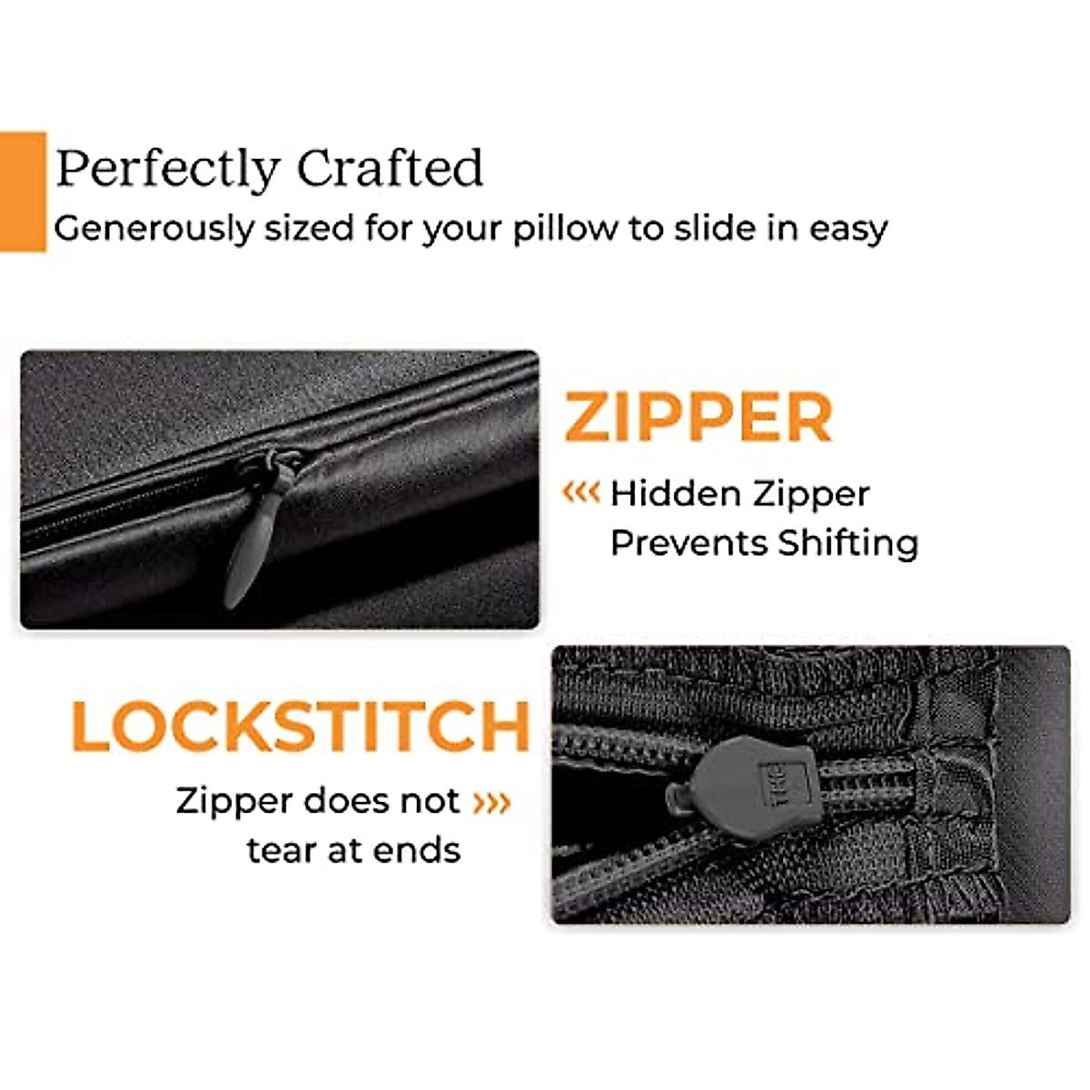 100% Mulberry Silk Pillowcase for Hair and Skin Health, Hidden Zipper, 22 Momme, Both Sides Smooth, Breathable and Natural, Machine Washable, Sleep Mantra (King, Charcoal Gray)