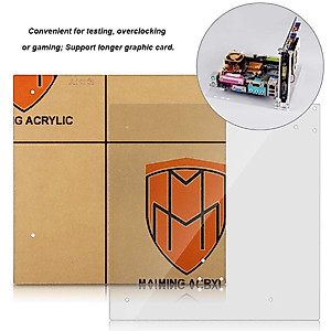 Acrylic Frame Open Transparent Fashion DIY Base Stand Suitable for ITX Motherboard,Overlock Computer Case Base Can accommodate high Performance PC