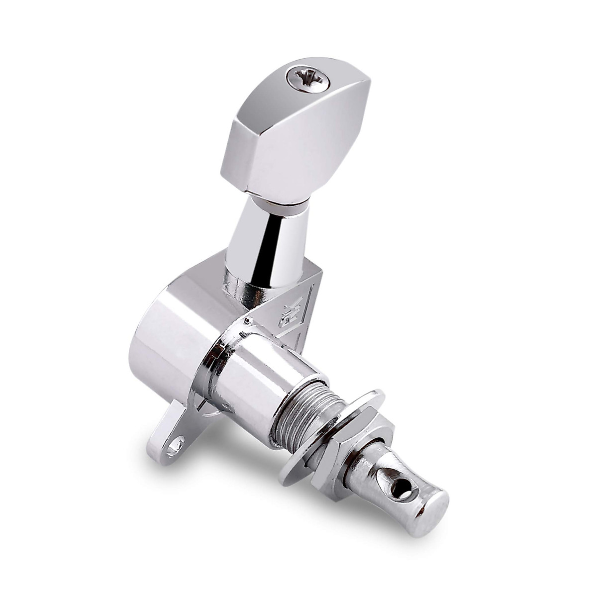 Holmer Sealed String Tuning Pegs Tuning Machines Grover Machine Heads Tuners Tuning Keys 6 In Line for Right Handed Acoustic Guitar or Electric Guitar Chrome.