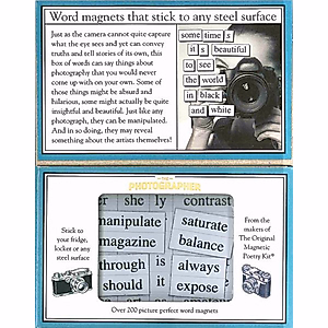 Magnetic Poetry - The Photographer Kit - Words for Refrigerator - Write Poems and Letters on The Fridge - Made in The USA