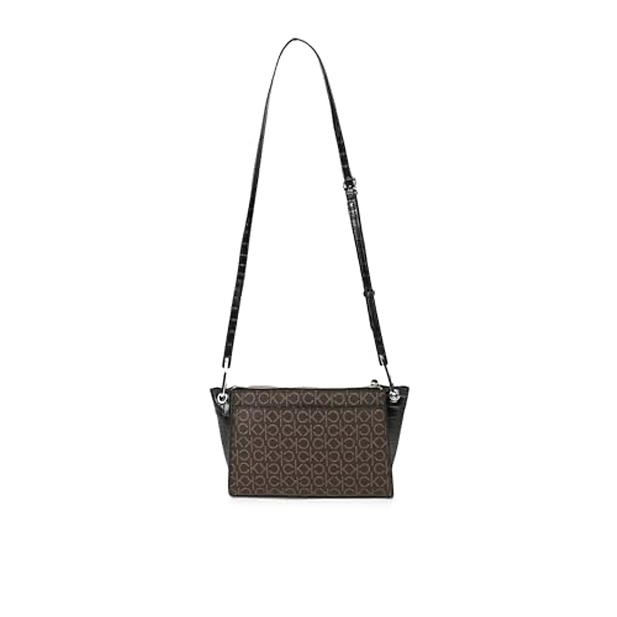 Calvin Klein Reyna Crossbody, Brown/Khaki/Black Logo