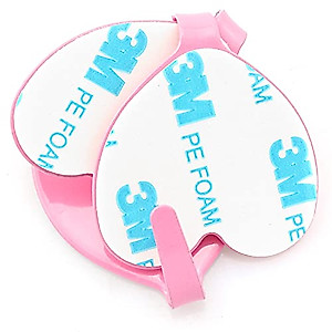 Lind Kitchen 5PCS 40x45mm Stainless Steel Heart-Shaped Hook Heart Shaped Multifunctional Self Adhesive Door Hook Coat Hooks Wall Mounted Coat Rack Closet Hooks, Nordic Pink