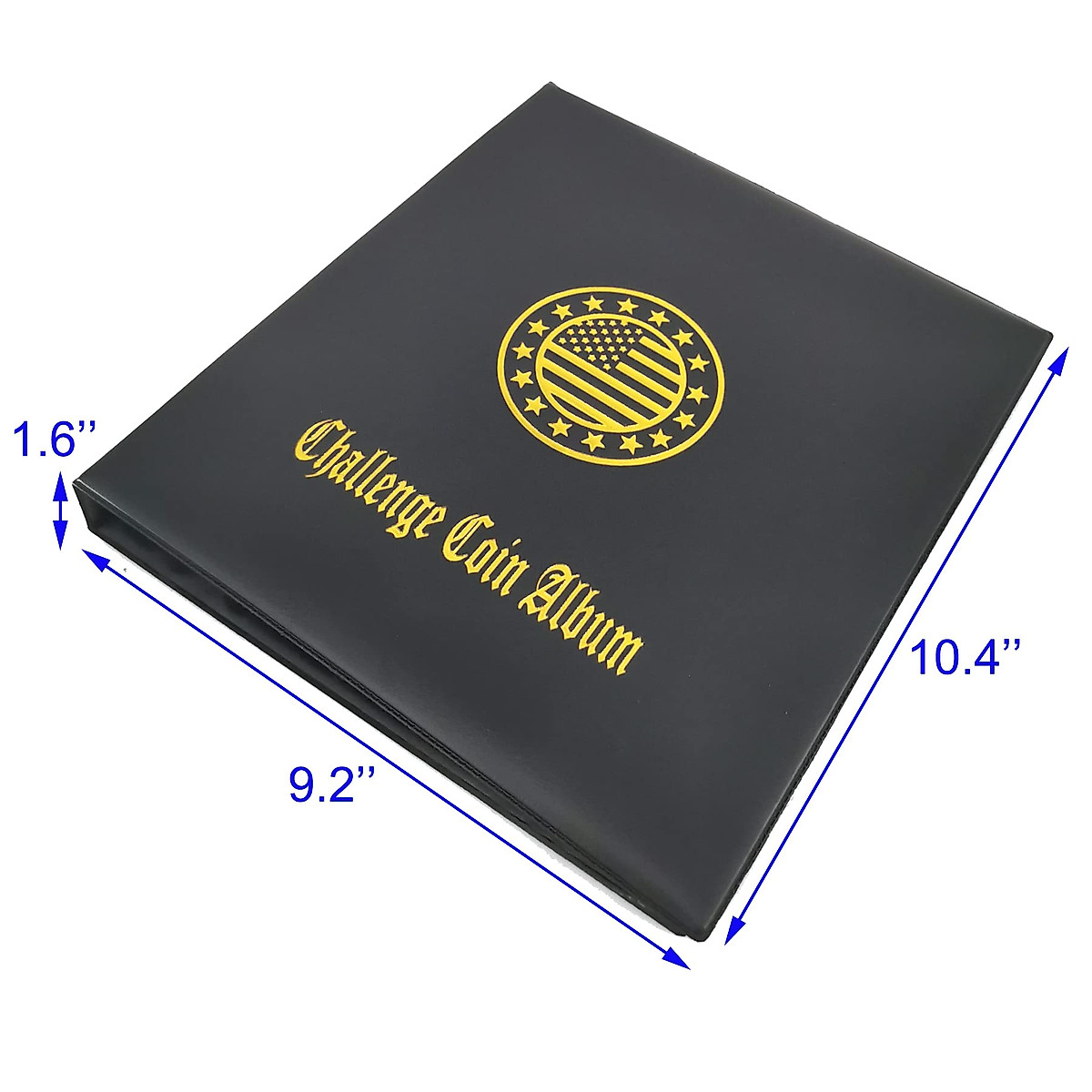 Challenge Coin Holder Collection Display Album Holds 120 Coins, Tokens, Stamps, Medallions, Badges