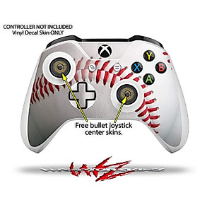 WraptorSkinz Decal Vinyl Skin Wrap Compatible with Xbox One S Console and Controllers - Baseball