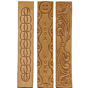 Realeather Crafts Leather Bookmarks, 7-Inch by 1.25-Inch, 8-Pack