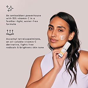 Stratia C+C Serum, 15% Vitamin C with 10% L-ascorbic Acid, Non-Irritating, Water-Free Formula, Anti-Aging, Benefits, 1 Fl Oz