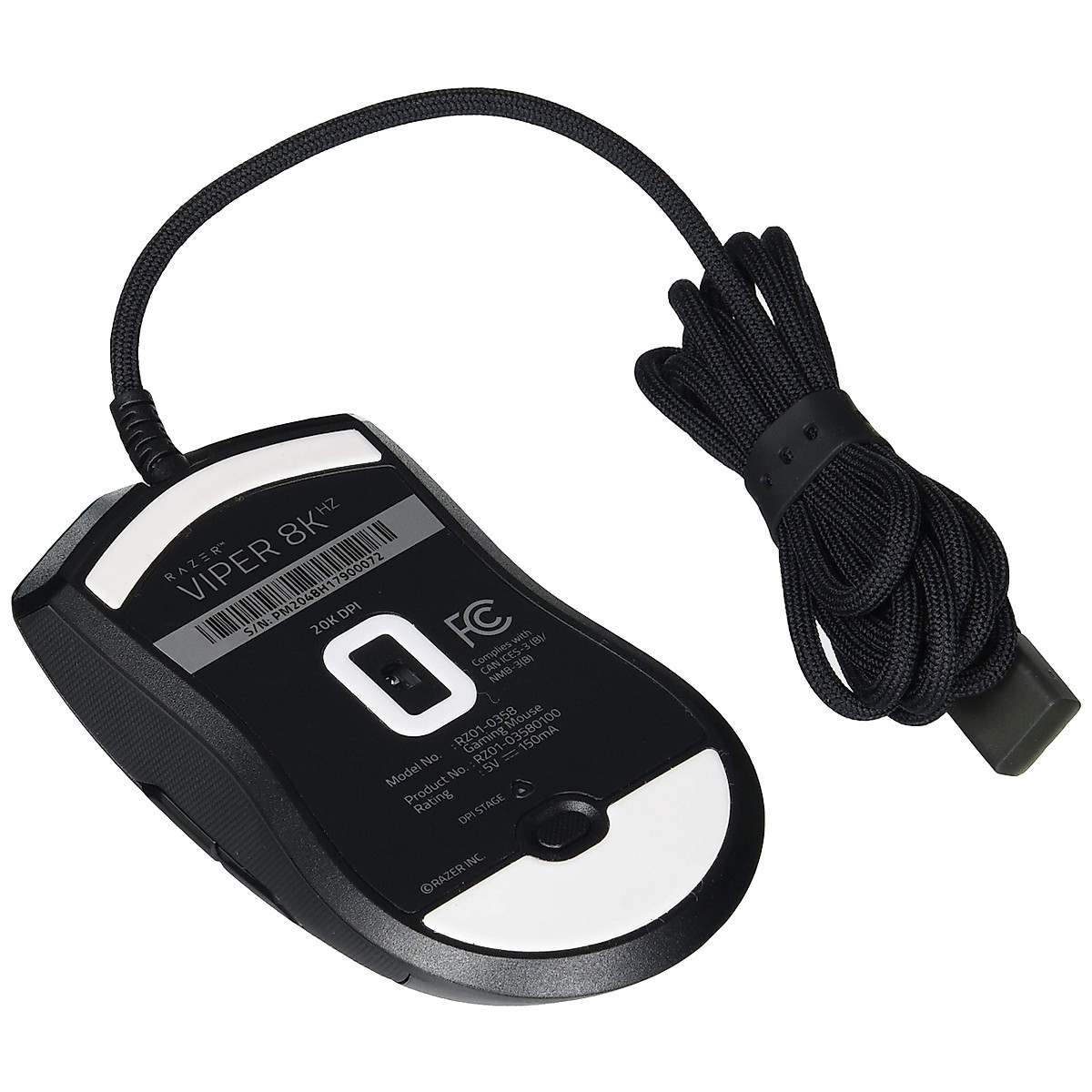 Razer Viper 8KHz Ultralight Ambidextrous Wired Gaming Mouse: Fastest Gaming Switches - 20K DPI Optical Sensor - Chroma RGB Lighting - 8 Programmable Buttons - 8000Hz HyperPolling - Classic Black