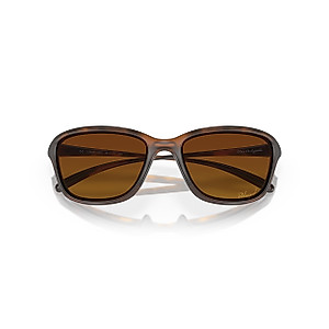 Oakley Woman Sunglasses Matte Brown Tortoise Frame, Brown Gradient Polarized Lenses, 59MM