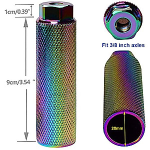 Bike Pegs, 2Pcs 26 Teeth Aluminum Alloy Anti-Skid Pegs for BMX Mountain Bike Cycling Rear Stunt Pegs Fit 3/8 inch Axles