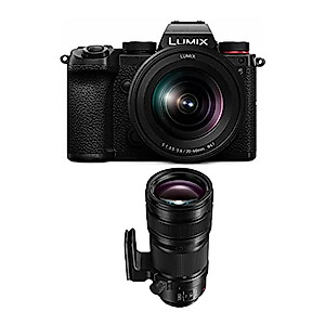 Panasonic DC-S5KK LUMIX S5 4K Mirrorless Full-Frame L-Mount Camera with 20-60mm Lens and 70-200mm f/2.8 Telephoto Lens and DMW-BLK22 Battery Bundle (3 Items)