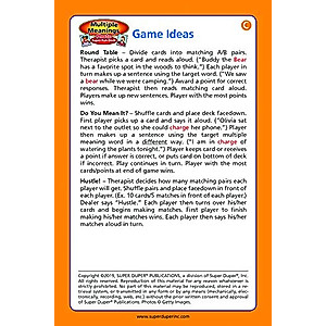 Super Duper Publications | Photo Multiple Meanings Super Fun Deck | Expand Vocabulary and Learn Definitions of English Words