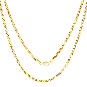 Nuragold 10k Yellow Gold 3mm Miami Cuban Link Chain Pendant Necklace, Mens Womens Jewelry 16" 18" 20" 22" 24" 26" 28" 30"