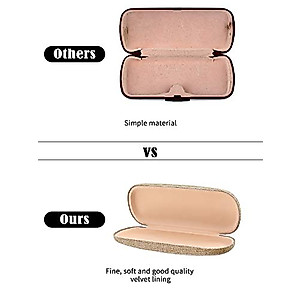 3 Sets Hard Shell Eyeglasses Case Fabric Portable Drawstring Bag with Cleaning Cloth for Glass Storage