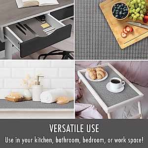 Con-Tact Brand Beaded Grip Durable Adhesive Non-Slip Shelf and Drawer Liner, 12" x 20', Cool Gray