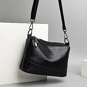 Crossbody Bags for Women Fashion Full Grain Pure Leathe Sling Bag Removable Straps Anti-Theft Zipper Top-Handle Bags Wallets