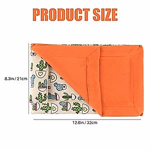 Bearded Dragon Bed with Pillow Lizard Sleeping Bag Blanket Soft Warm Hideout Terrariums Accessories for Reptile Lizard Bearded Dragon (Orange)