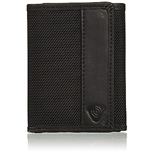 Lewis N. Clark Ballistic Nylon RFID Wallets for Women + Men, Travel Accessories 6 Credit Card Slot ID Sleeve, Trifold Wallet, Black