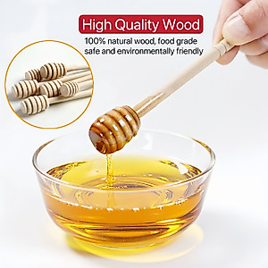 4 Pcs Wooden Honey Dipper Sticks,3 Inches Honey Comb Stick Honey Spoon Honey Wand for Honey Collecting Dispensing Drizzling Jam