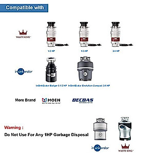 Garbage Disposal Sink Top Switch, Remote Control Wireless Plug Outlet,Smart Air Switch Button Kit for Waste Disposer, No Drilling on Sink Top,Compatible Garbage Disposals Under 2 HP