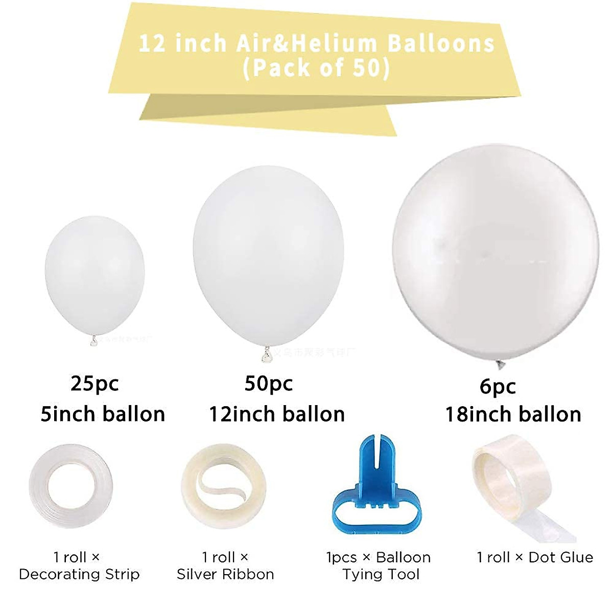 DUILE White Balloons White Balloon Garland Arch Kit Wedding Decoration Balloon Arch Kit Bridal Shower White Indoor Birthday Decoration Backdrop Party Supplies Baby Shower Decorations for Girl Boy