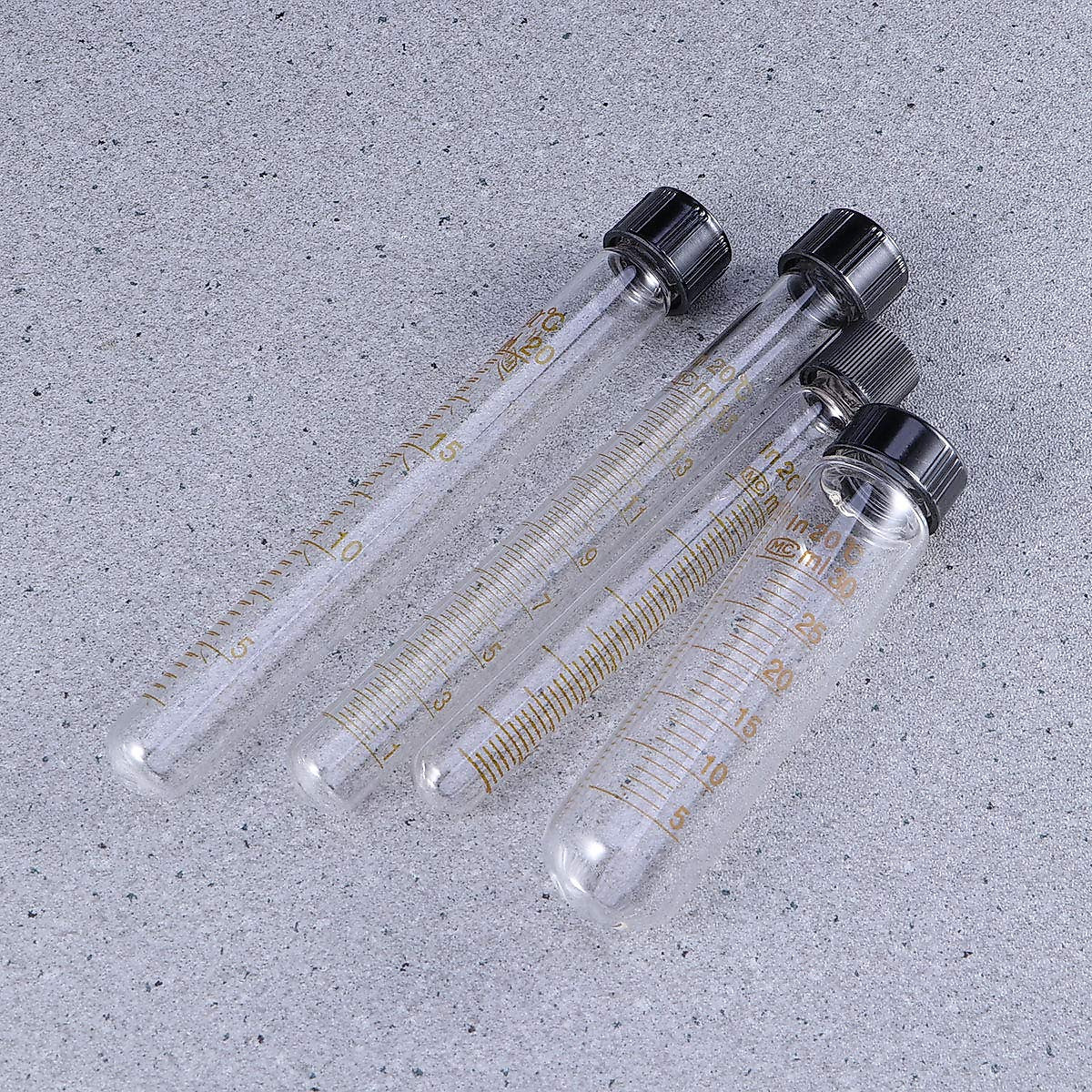 8PCS Graduated Glass Test Tube with Screw Caps, High Temperature Resistant, Clear Glass Test Tubes for Experiments and Plant Use