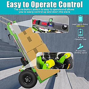 ROOMEDAL Electric Stair Climbing Hand Trucks Dolly Cart for Moving, 880lb Max Load Heavy Duty, 1200W Motor Powered Stair Climber Dolly Cart with Folding Handle, for Furniture Family Warehouse