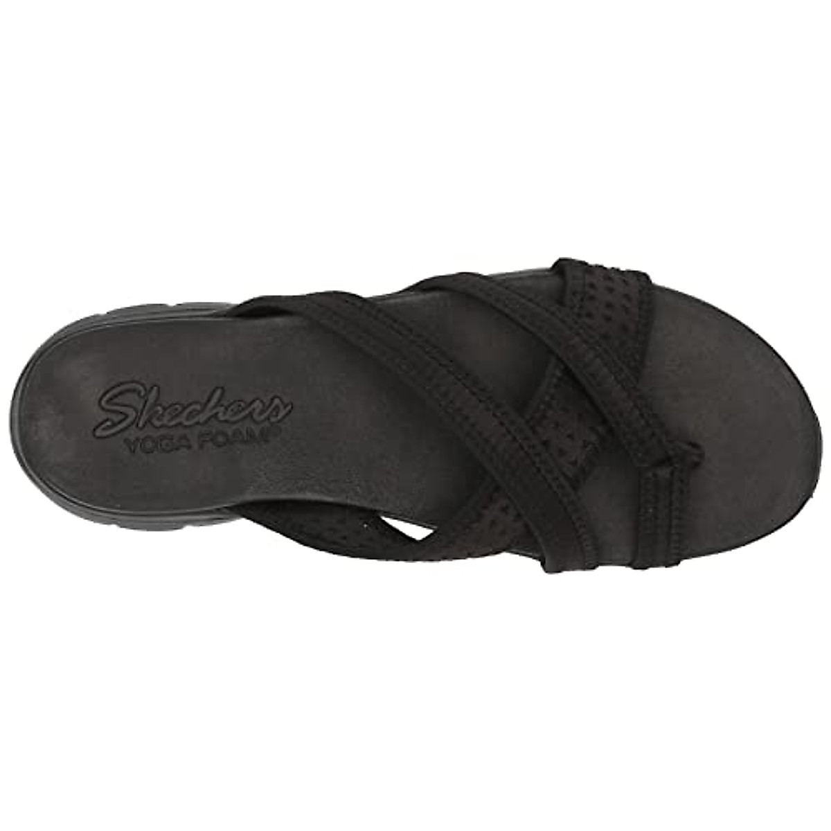Skechers Women's Flex Appeal 2.5-Must Have Sport Sandal, Black/Black, 9