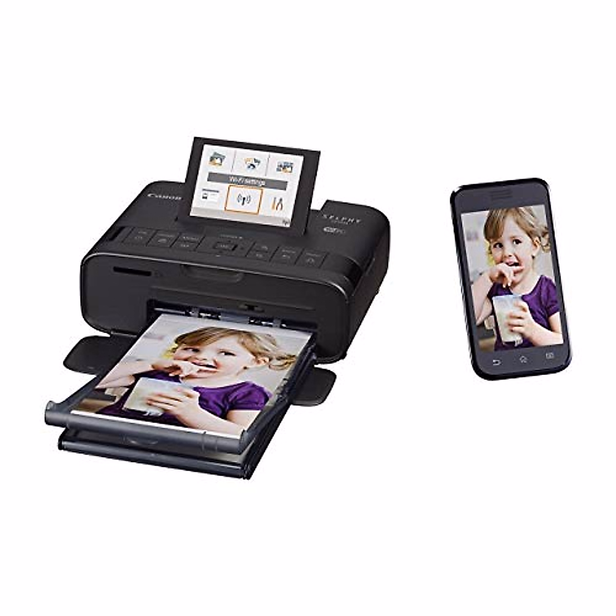 Canon Selphy CP1300 Wireless Compact Photo Printer with AirPrint and Mopria Device Printing, Black (2234C001)