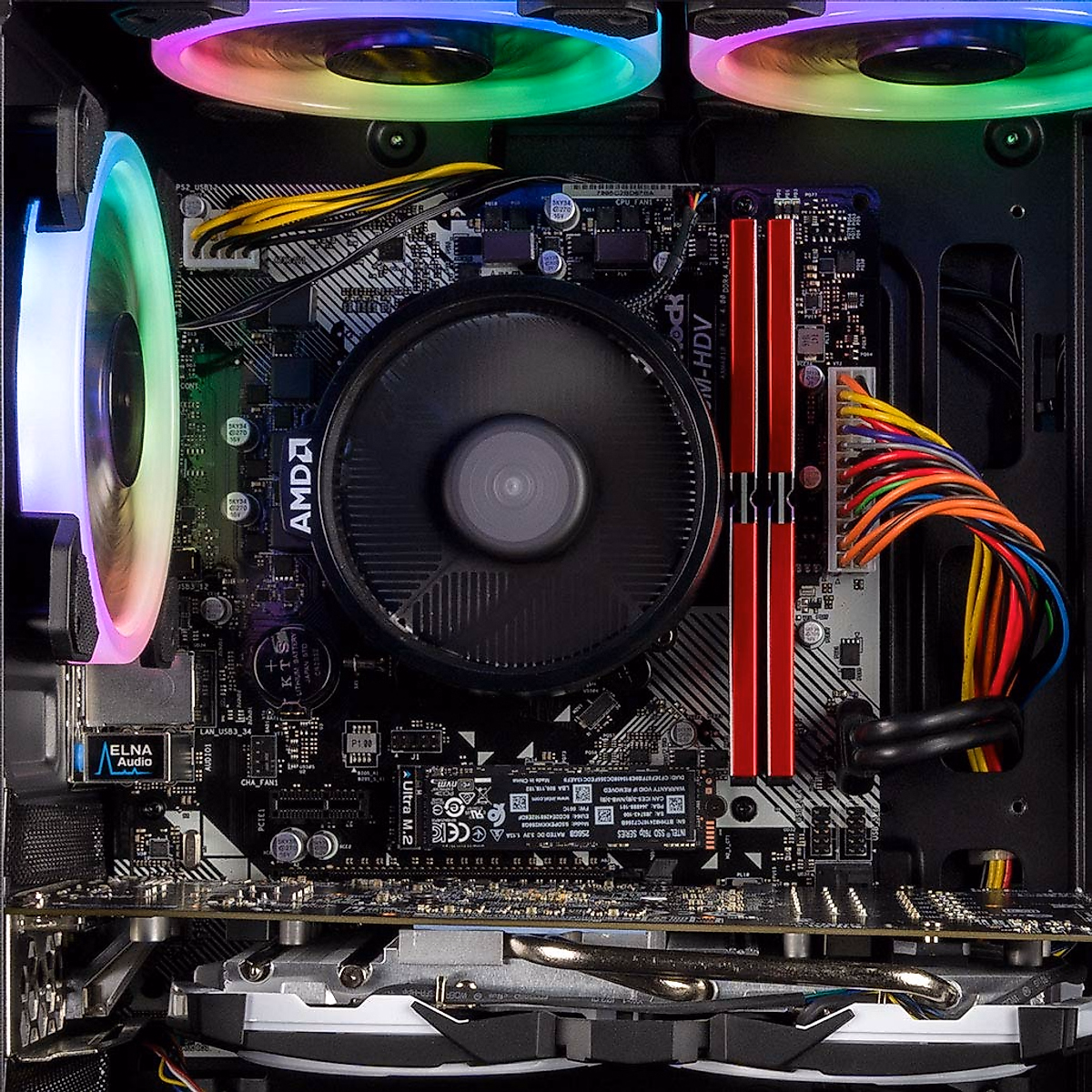 Empowered PC Stratos Micro Gaming Desktop - NVIDIA GeForce RTX 3060, AMD Ryzen 7 5700X, 32GB DDR4 RAM, 512GB NVMe SSD + 2TB HDD, WiFi, Windows 11 Home - Gamer Computer