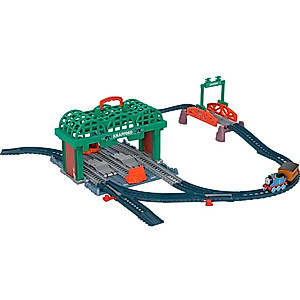 Thomas & Friends Diecast Toy Train & Track Set Knapford Station 2-in-1 Playset & Storage Case for Preschool Kids Ages 3+ Years​