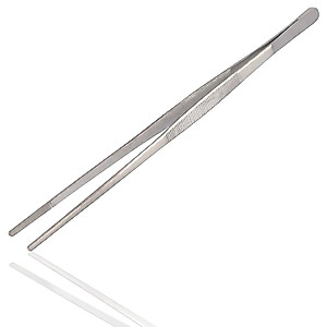 Laja Imports Stainless Steel Extra-Long 18 Inch Tongs Tweezers With Precision Serrated Tips For Garden, Kitchen, Indoor & Outdoor for Educational Use