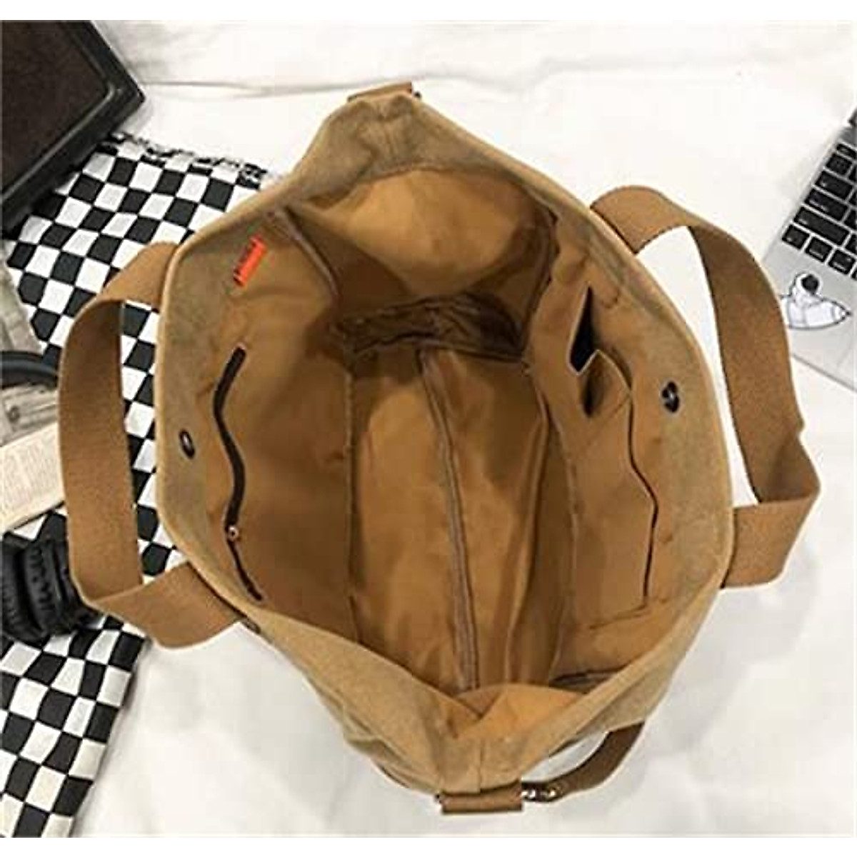 Unisex Shoulder Bag Canvas Hobo Bag for Women Men Retro Crossbody Bag Satchel Purse Tote Handbag Large Casual