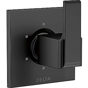 Delta Faucet Ara 6-Setting Shower Handle Diverter Trim Kit, Matte Black T11967-BL (Valve Not Included)
