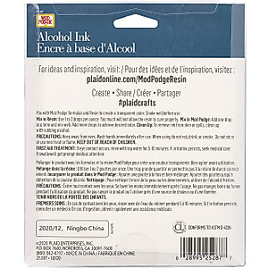 Mod Podge, Galaxy Alcohol Set of 2 .67 fl oz / 20 ml Kit, DIY Epoxy Resin Ink Supplies for Arts and Crafts, 25287