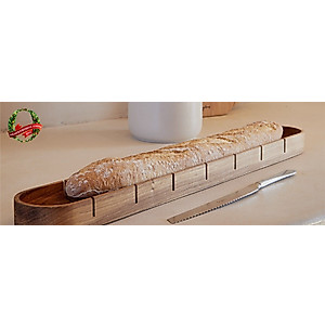 Casafina, Pacifica collection, Tableware Cutlery, Gift oak baguette cutting board with bread knife