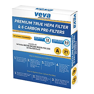 VEVA PREMIUM HEPA FILTER & 6 CARBON PRE-FILTERS