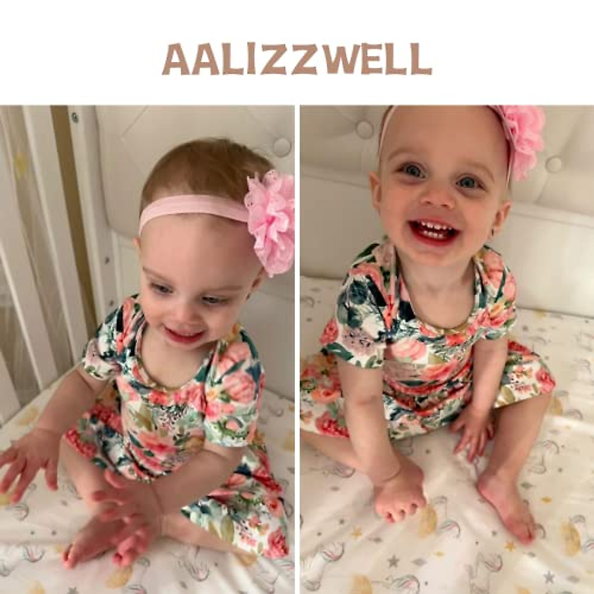 Aalizzwell Preemie Baby Girls Spring Summer Clothes Premature Floral Bodysuit Dress Outfit