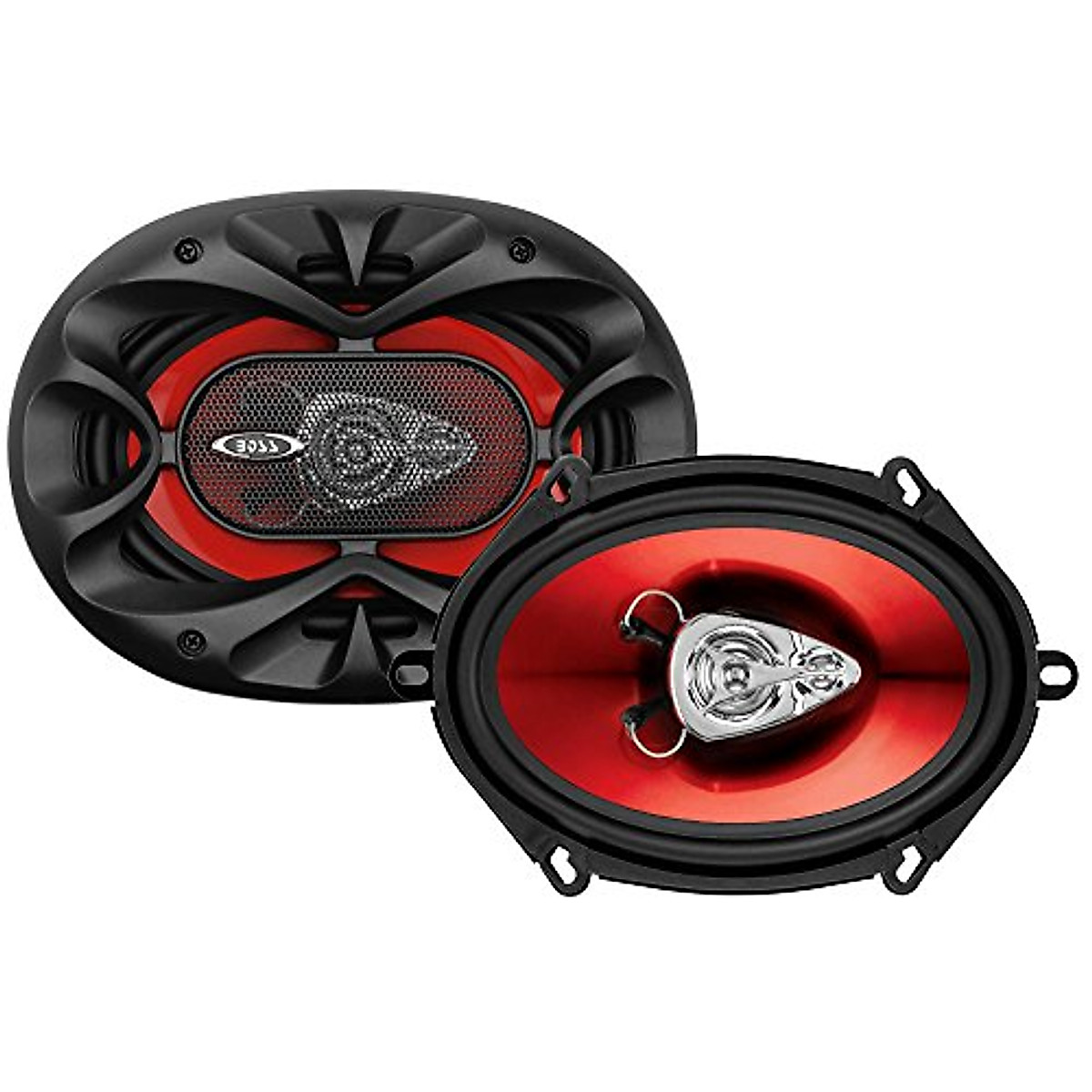 BOSS Audio Systems CH5730 Car Speakers - 300 Watts of Power Per Pair and 150 Watts Each, 5 x 7 Inch, Full Range, 3 Way, Sold in Pairs, Easy Mounting