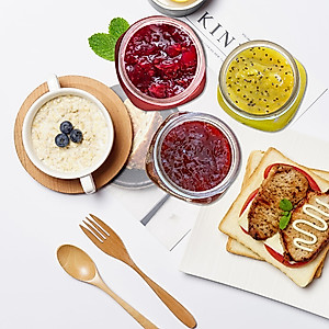 CHGShine Wide Mouth Mason Jar 8 oz for Pickling, Shea Butter Body Butter, Canning, Candles, Fruit Preserves, Jam or Jelly - Glass jar with Lids 8pc