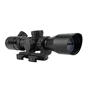 Monstrum 3-9x32 Rifle Scope with Rangefinder Reticle | Monstrum Offset Picatinny Scope Rings | Bundle