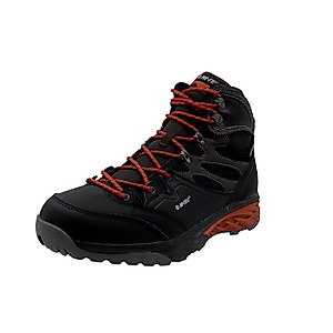 HI-TEC Men's Wild-Fire Gamekeeper Wp Chocolate/Black/Picante Mid-Top Hiking Boot - 9 M